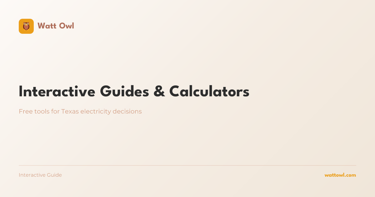 Interactive Guides & Calculators | Watt Owl
